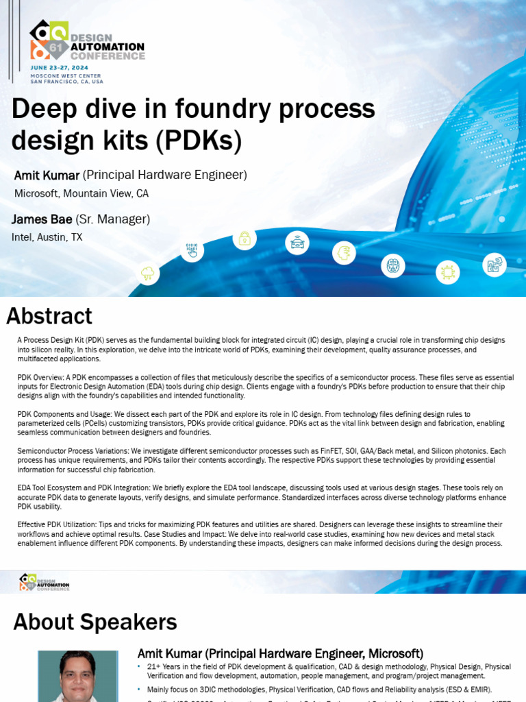 Deep Dive in Foundry Process Design Kits PDKs 1727540171 | PDF ...