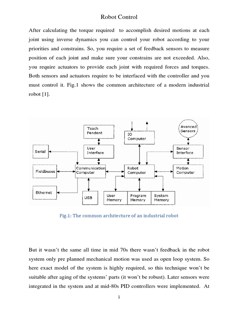 Robot Control 2 Pdf Kinematics Control Theory 1614