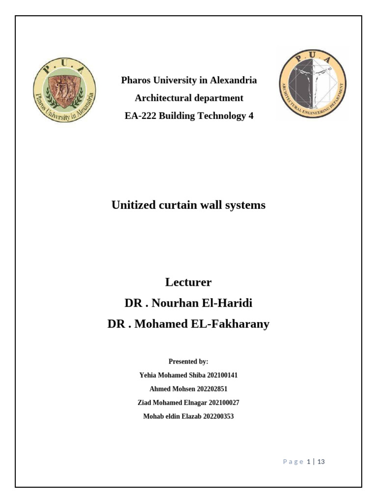Building Unitized Curtain Wall System . | PDF | Building Insulation | Wall