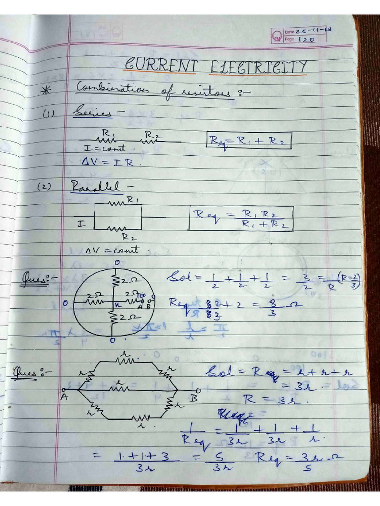 Current Electricity Notes by Pradeep | PDF