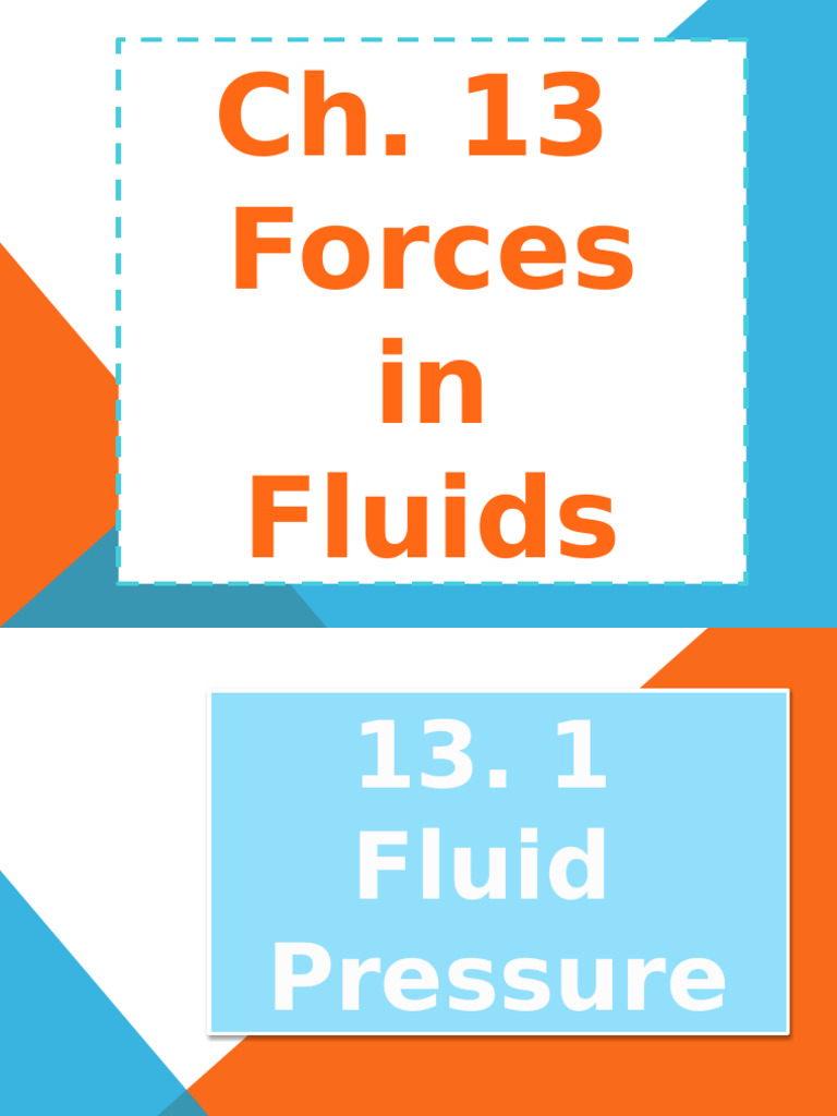 Ch. 13 Fluid Pressure | PDF | Buoyancy | Pressure