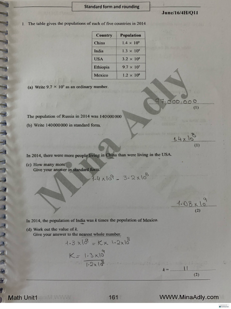 Standard Form and Rounding Ms | PDF