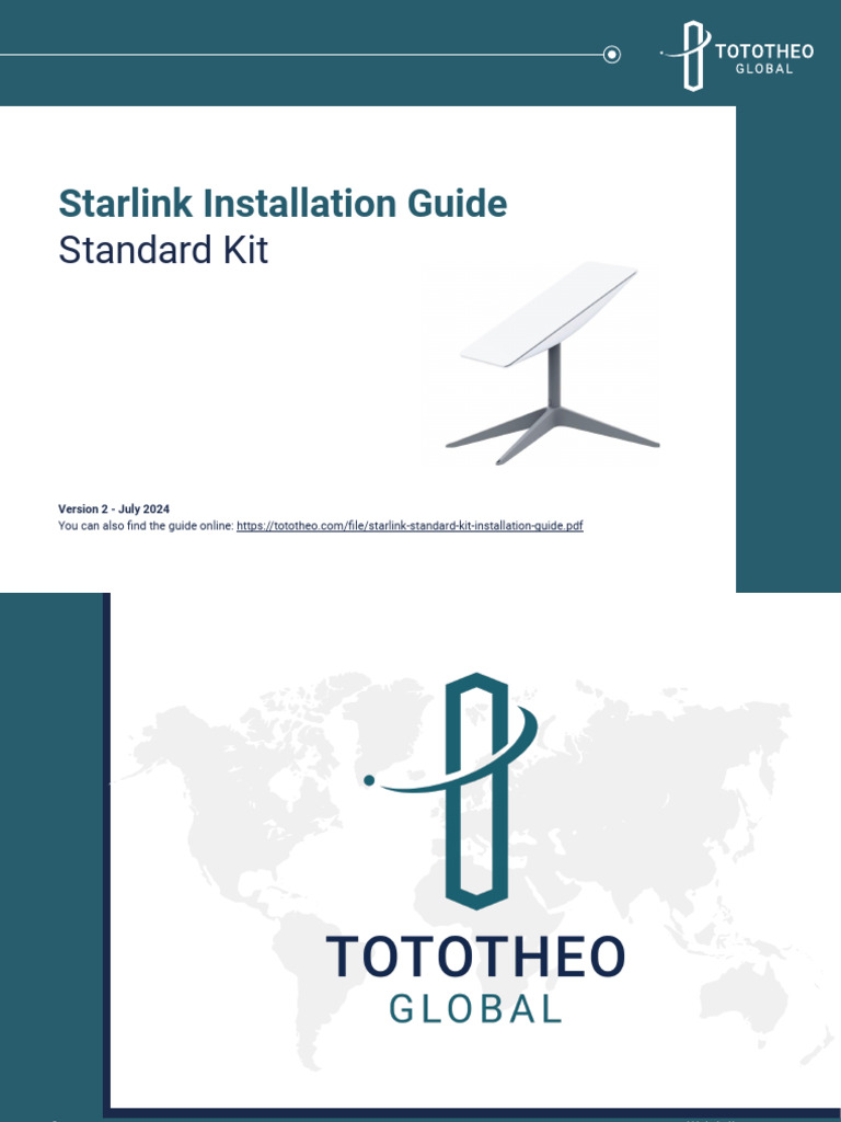 Starlink Standard Kit Installation Guide | PDF | Antenna (Radio) | Wi Fi