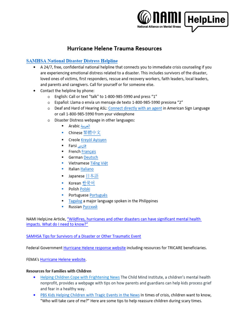 Hurricane Helene Trauma Resources | PDF | Psychological Trauma ... Hurricane Helene Trauma Resources | PDF | Psychological Trauma ...