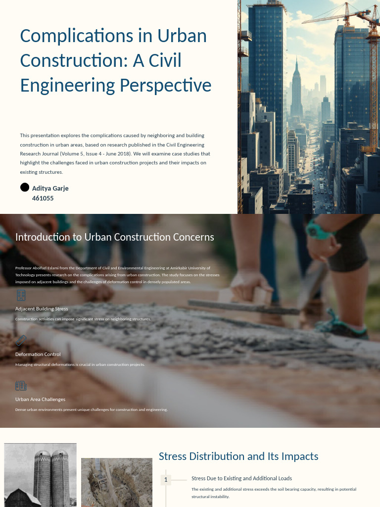 Complications in Urban Construction a Civil Engineering Perspective | PDF | Stress (Mechanics ...