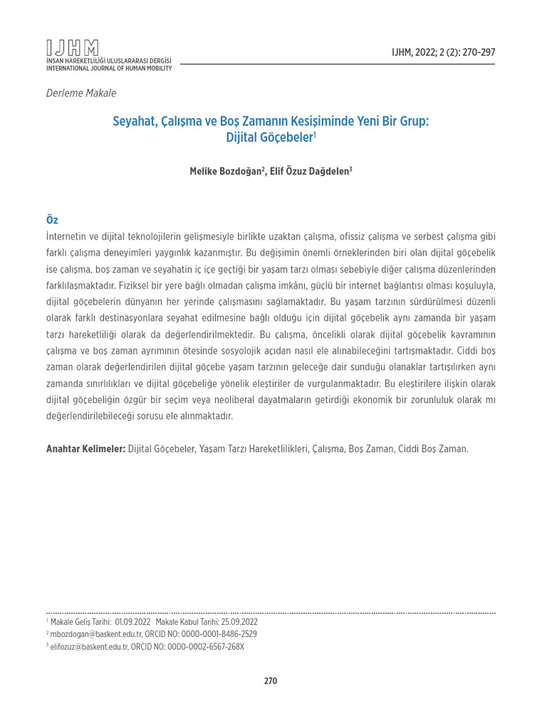 Seyahat, - Al - Ma Ve Bo - Zaman - N Kesi - Iminde Yeni Bir Grup - Dijital G - Ebeler ( | PDF