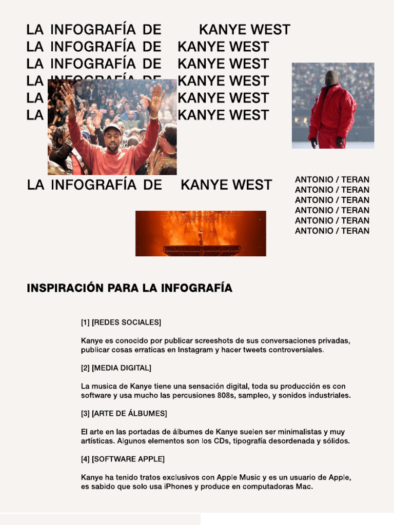 Presentacion Infografia Kanye | PDF