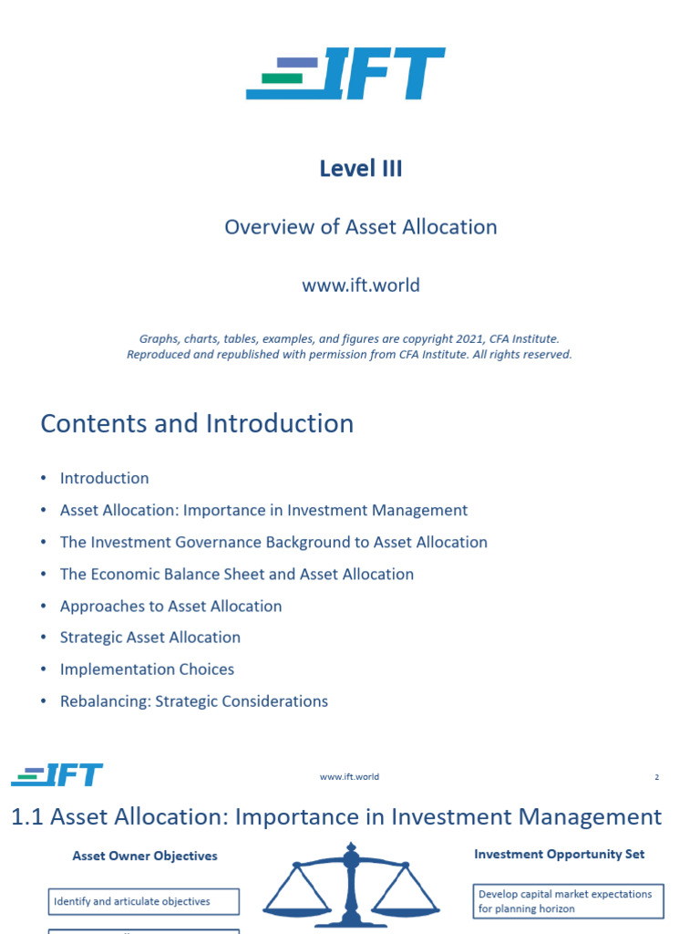 R05 Overview of Asset Allocation | PDF | Asset Allocation | Financial Risk