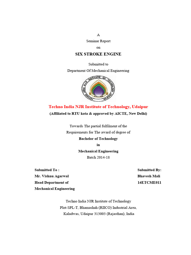Manufacturing Process project | PDF | Internal Combustion Engine | Engines