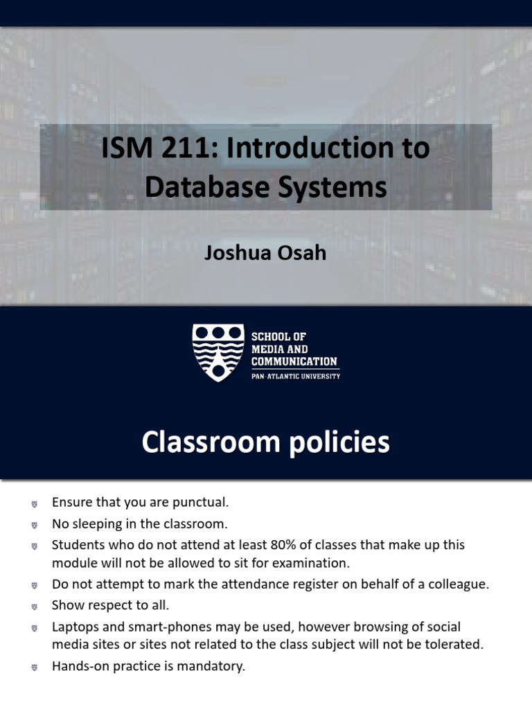 SMC Introduction To Databases 1st Class | PDF | Databases | Data Management