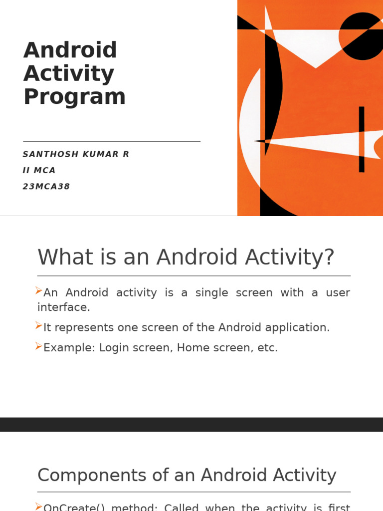 Android Activity Program | PDF Android Activity Program | PDF