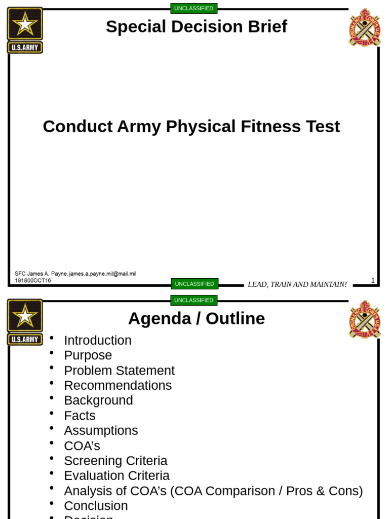 APFT Location Options Brief | PDF | Science & Mathematics | Computers