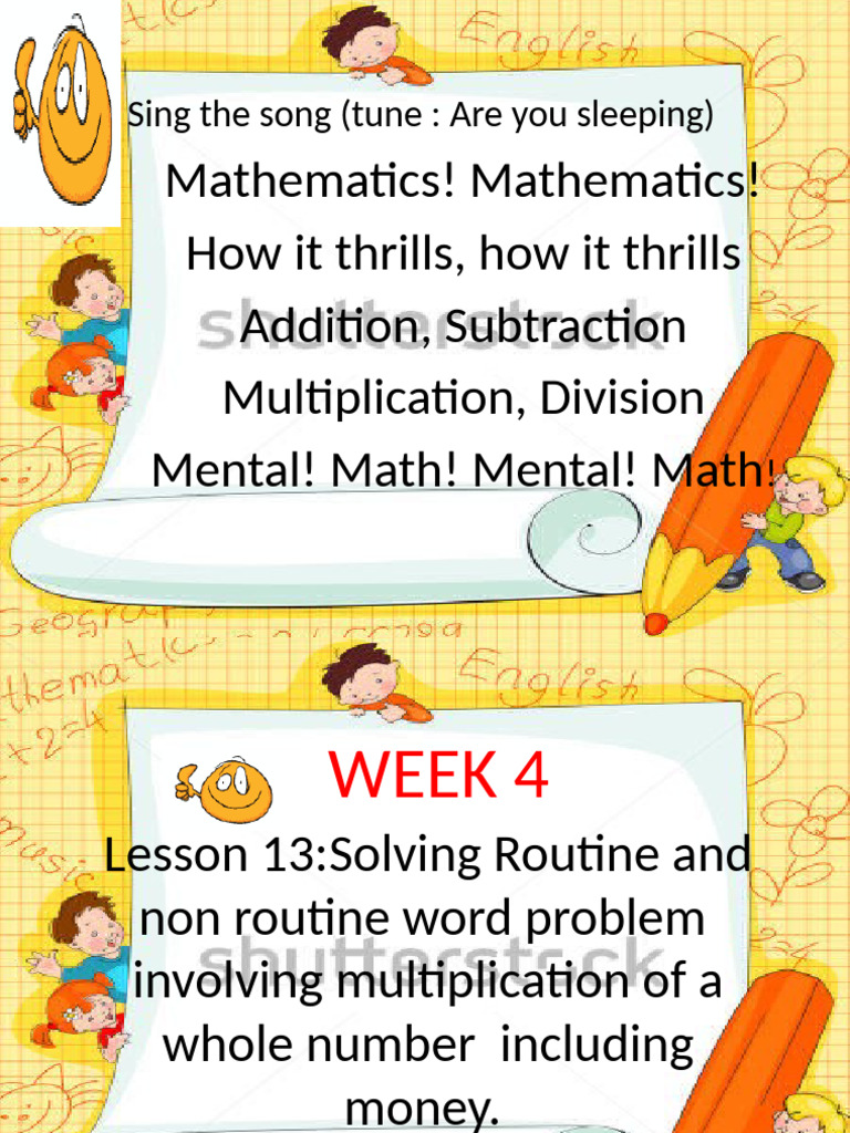 Lesson 12 week 5 mathematics .carandang - Copy | PDF | Multiplication | Mathematics
