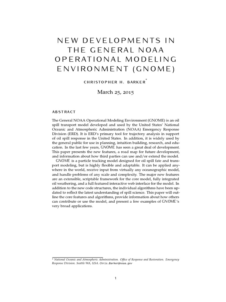 New Developments in The General NOAA Operational Modeling Environment ...