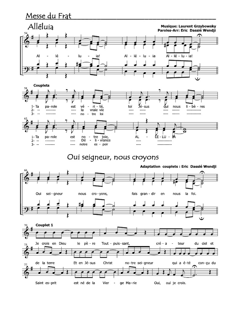 Credo Messe Du Frat | PDF