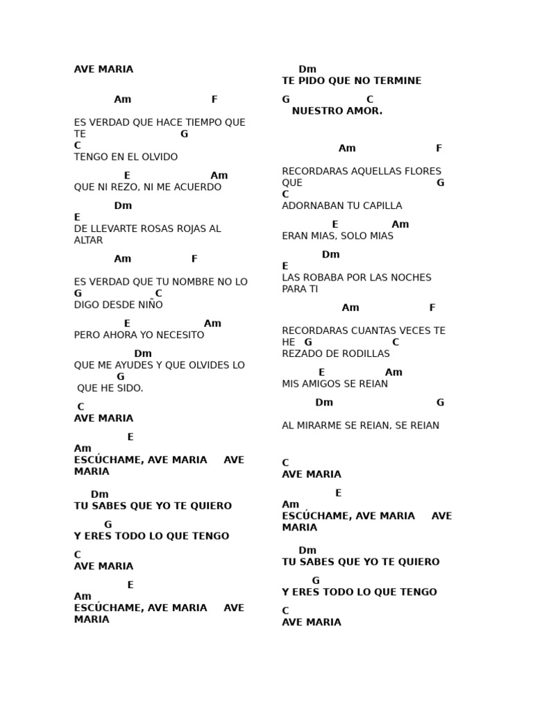 Ave Maria Acordes | PDF