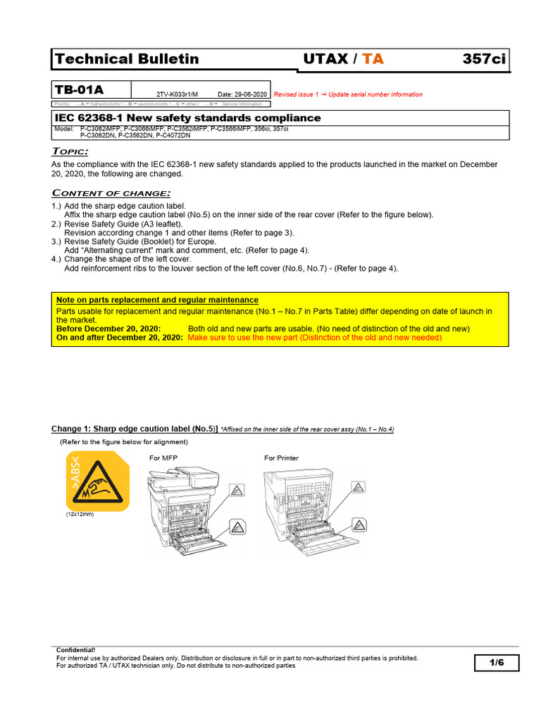 357ci_TechnicalBulletin_20240627 | PDF | Manufactured Goods