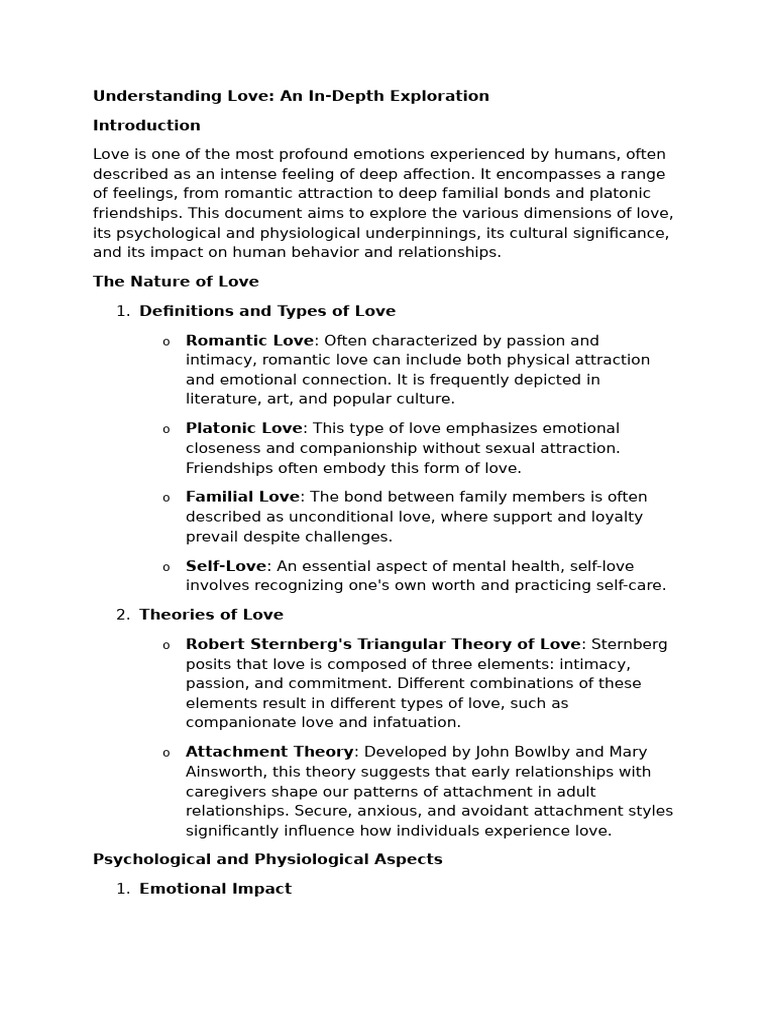 Understanding Love | PDF | Love | Romance (Love)