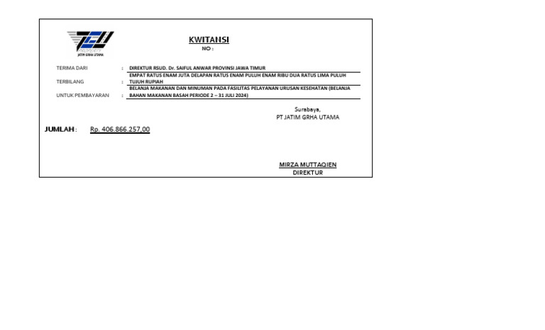 Format Kwitansi | PDF