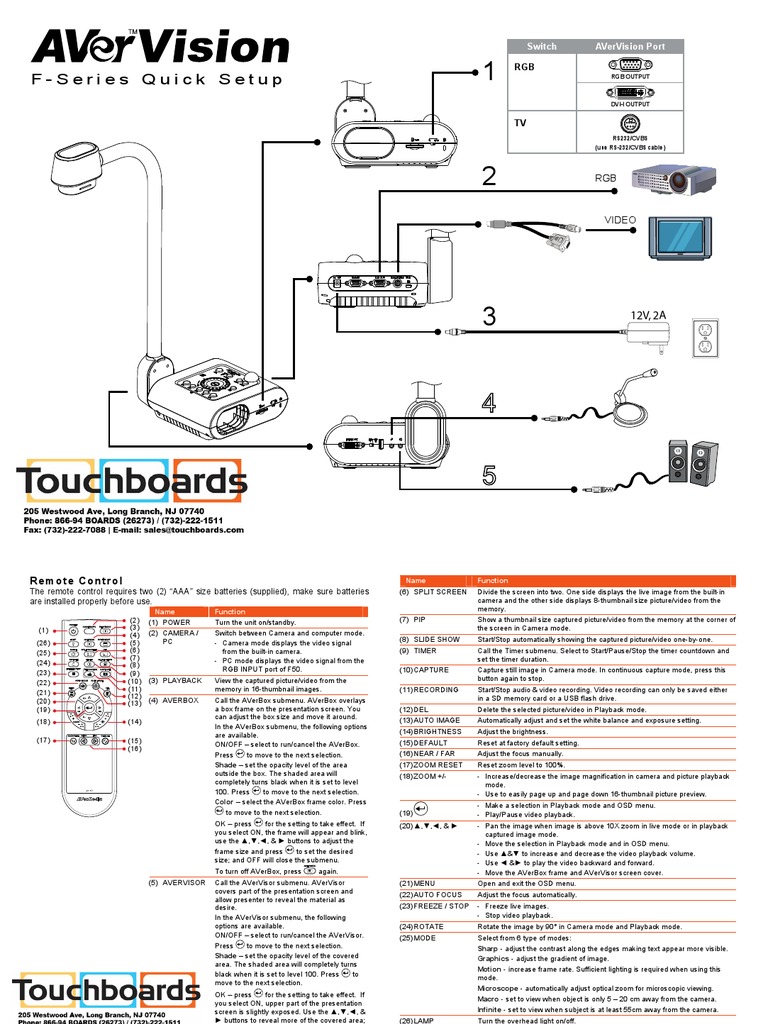 Avervision F50 Quickstart | PDF | Camera | Personal Computers