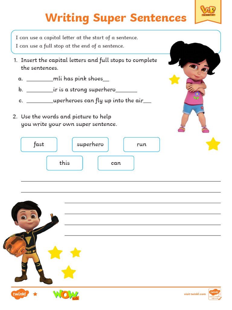 Writing Super Sentences Guide | PDF | Grammar | Writing
