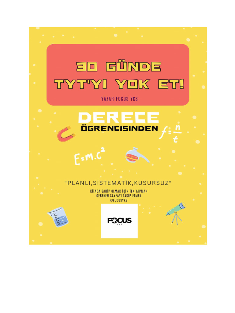 30 Gunde Tyt Yi Yok Et - Focus YKS | PDF