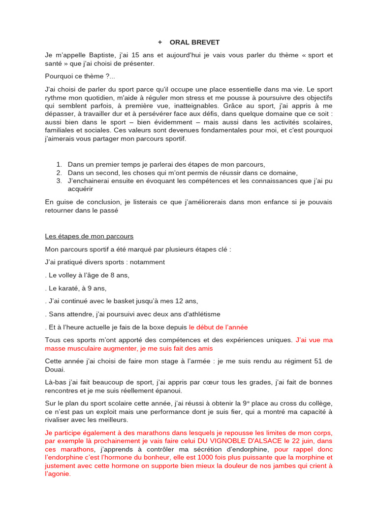 Exemple Oral Brevet Rapport De Stage Le Meilleur Exemple Oral Brevet