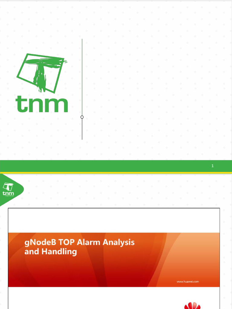 gNodeB Top Alarm Analysis and Handling | PDF