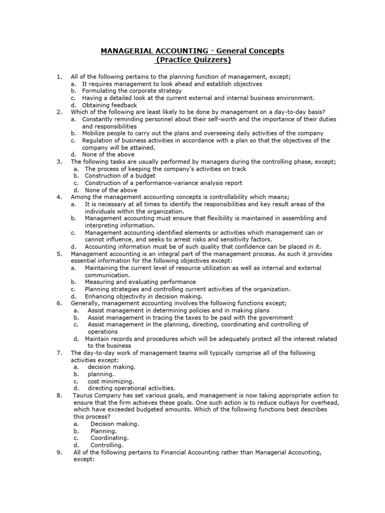 WEEK3-MAS-SET A | PDF | Accounting | Management Accounting
