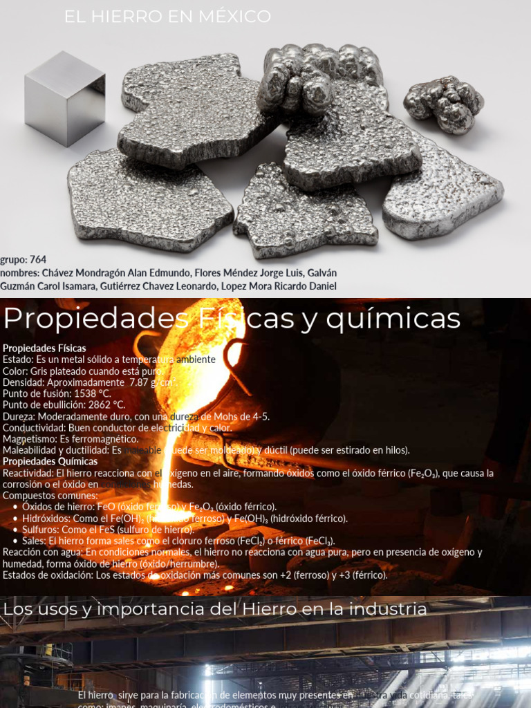 EL HIERRO EN MÉXICO.pptx.pdf | PDF | Hierro | Alto horno
