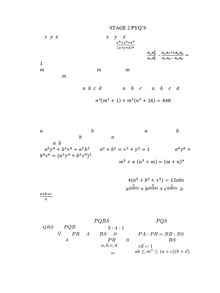 NMTC JUNIOR STAGE 2 PYQ | PDF | Mathematical Objects | Mathematical Concepts