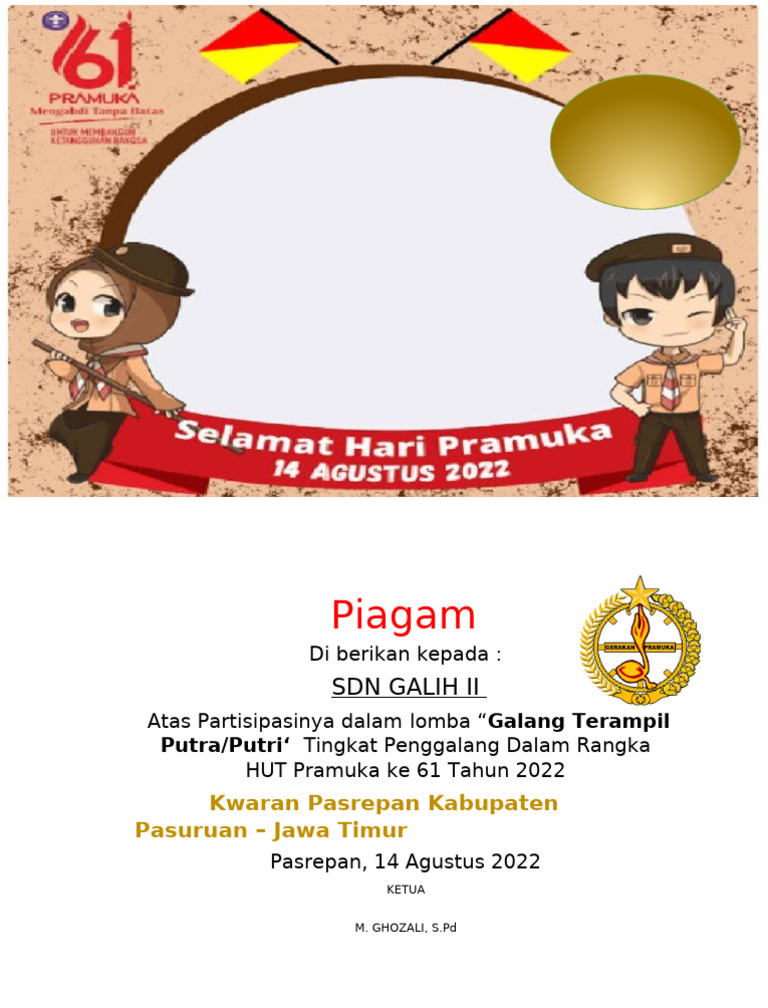 Piagam Pramuka | PDF