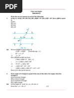 9 Cbse - 6.lines and Angles (Worksheet) | PDF | Triangle | Euclidean Plane Geometry