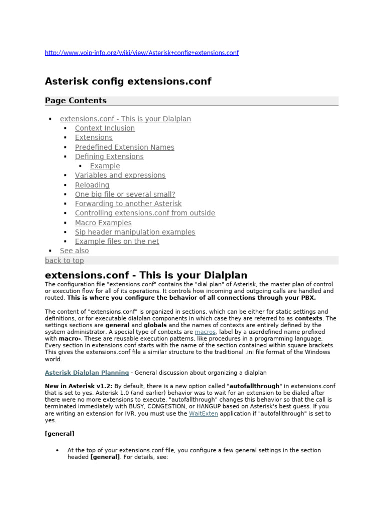 Asterisk Config Extensions-Conf | PDF | Command Line Interface | Telecommunications
