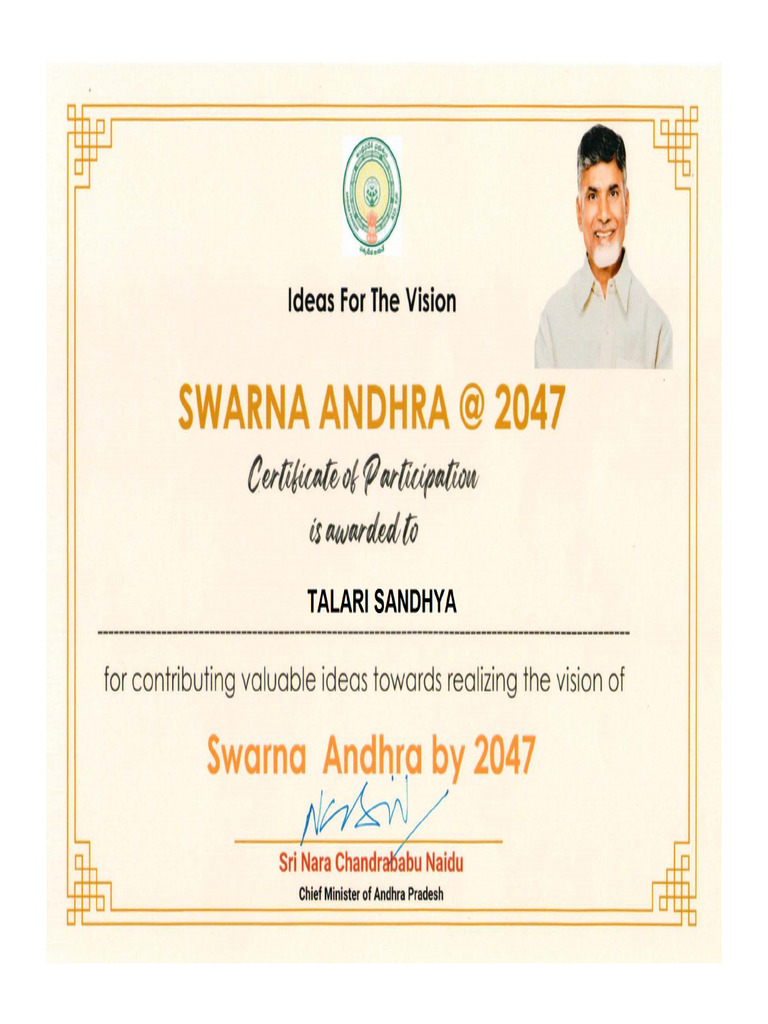 Swarna Andhra Certificate 901455756420240923145455677 | PDF