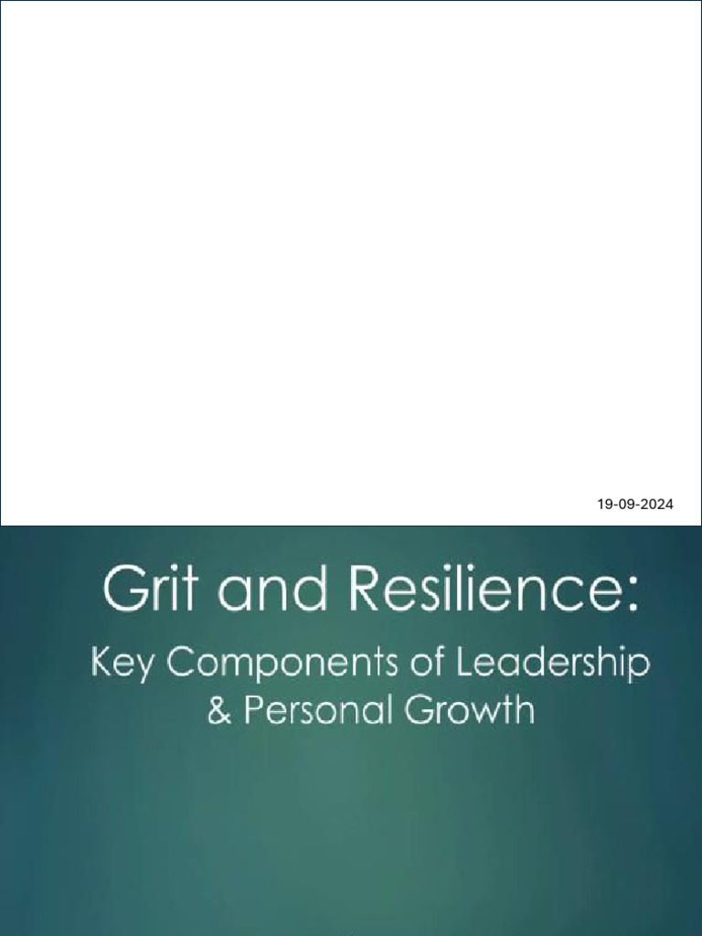 Grit&Resilience19092024 | PDF | Grit (Personality Trait) | Mindset