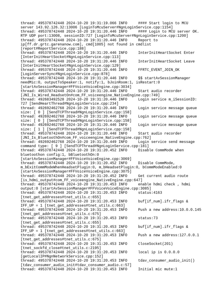 Ffrtclog Pdf Telecommunications Computer Data 