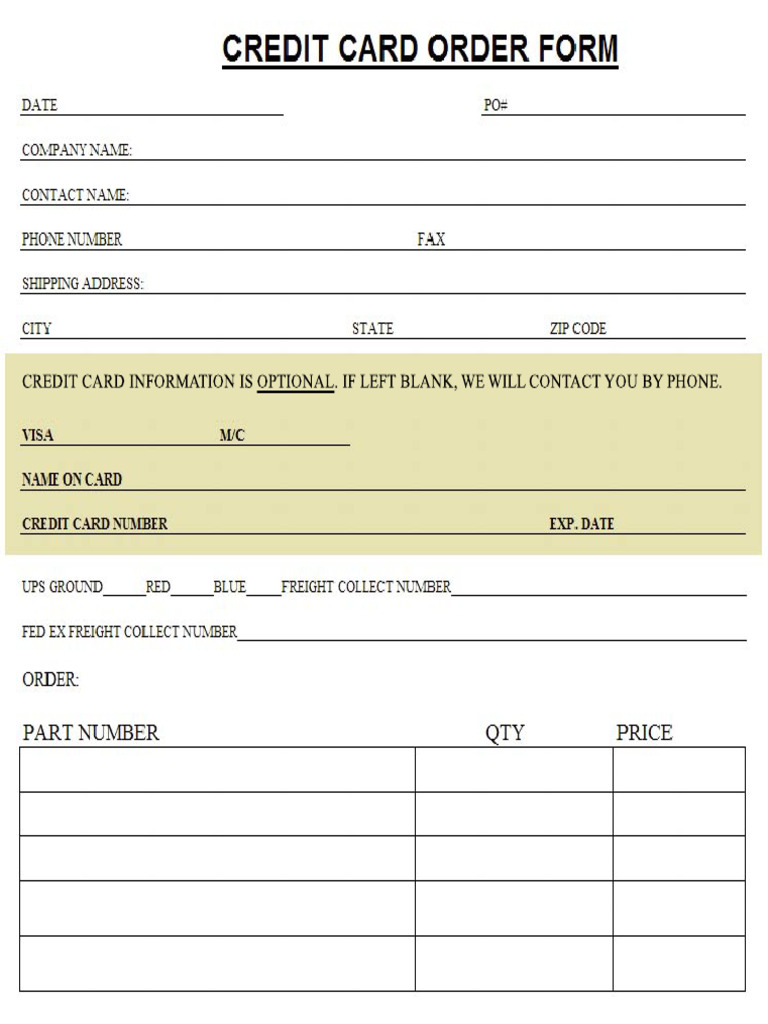Gardner Springs Order Form | PDF