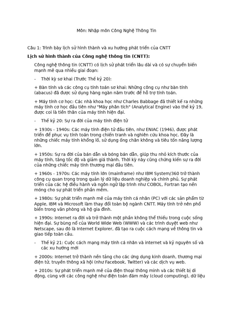 Nhập môn CNTT | PDF