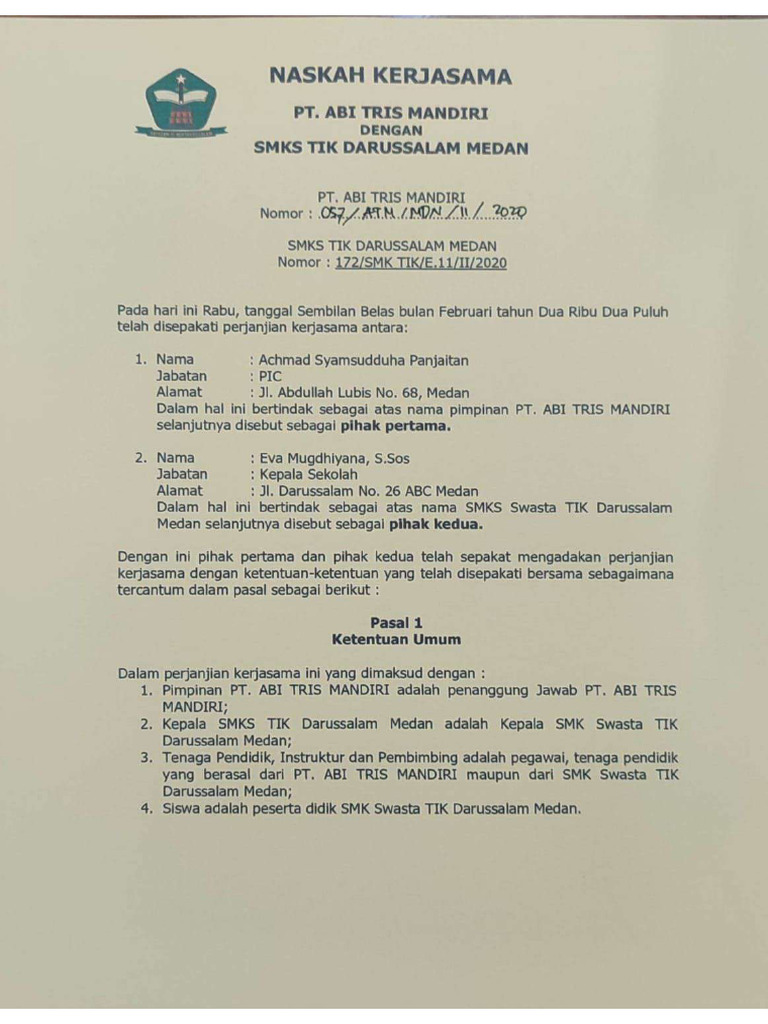 PT Abi Tris Mandiri | PDF