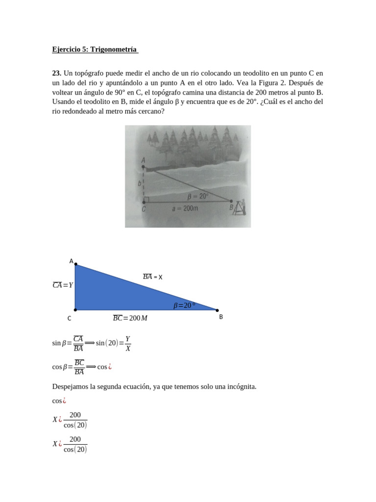 Ejercicio 23 Trigonometría | PDF