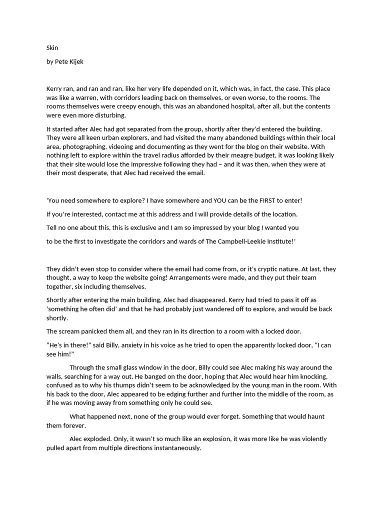 Skin - Horror Short | PDF