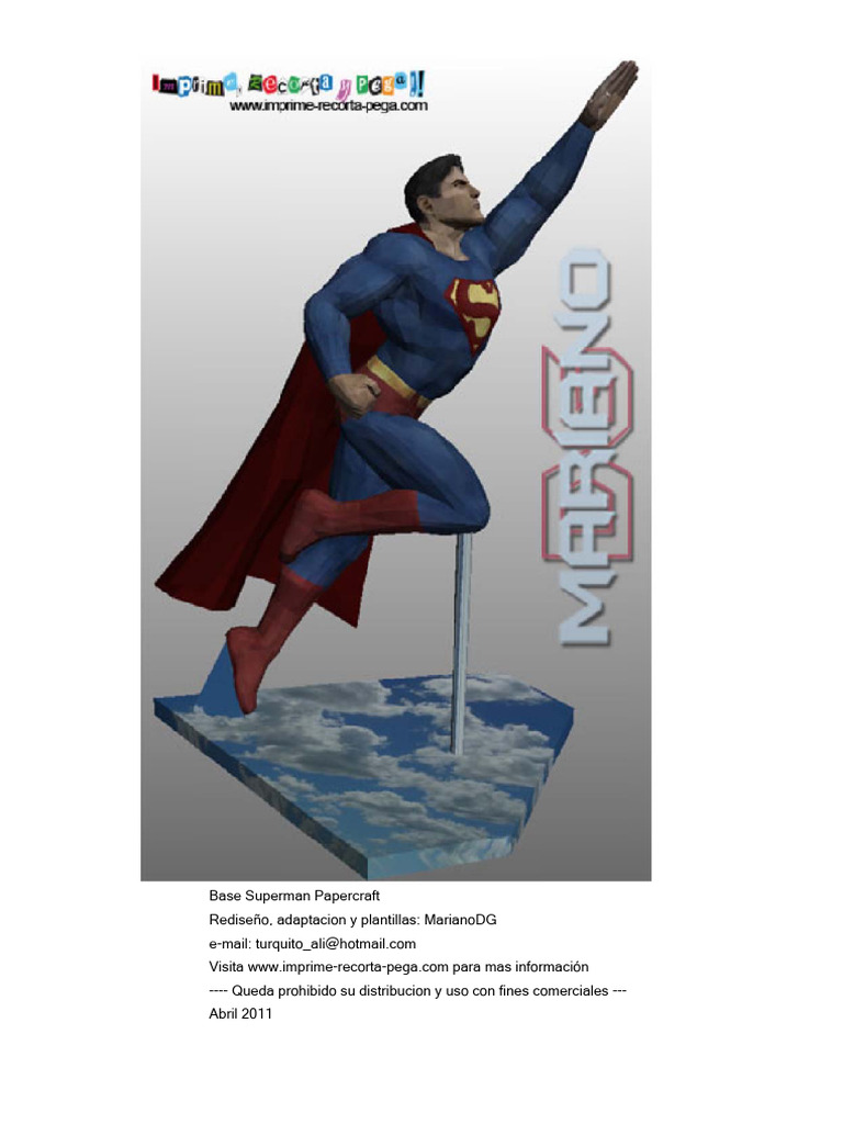 Plantillas Papercraft de Superman | PDF
