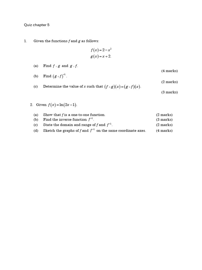 Quiz chapter 5 | PDF