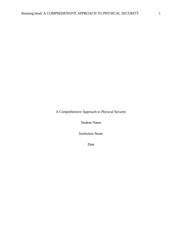 Physical Security Strategies Guide | PDF