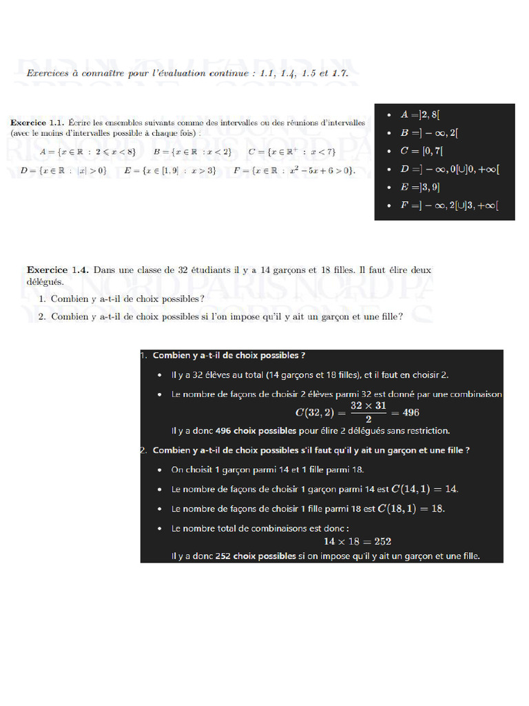 Exercices + Corrigés | PDF