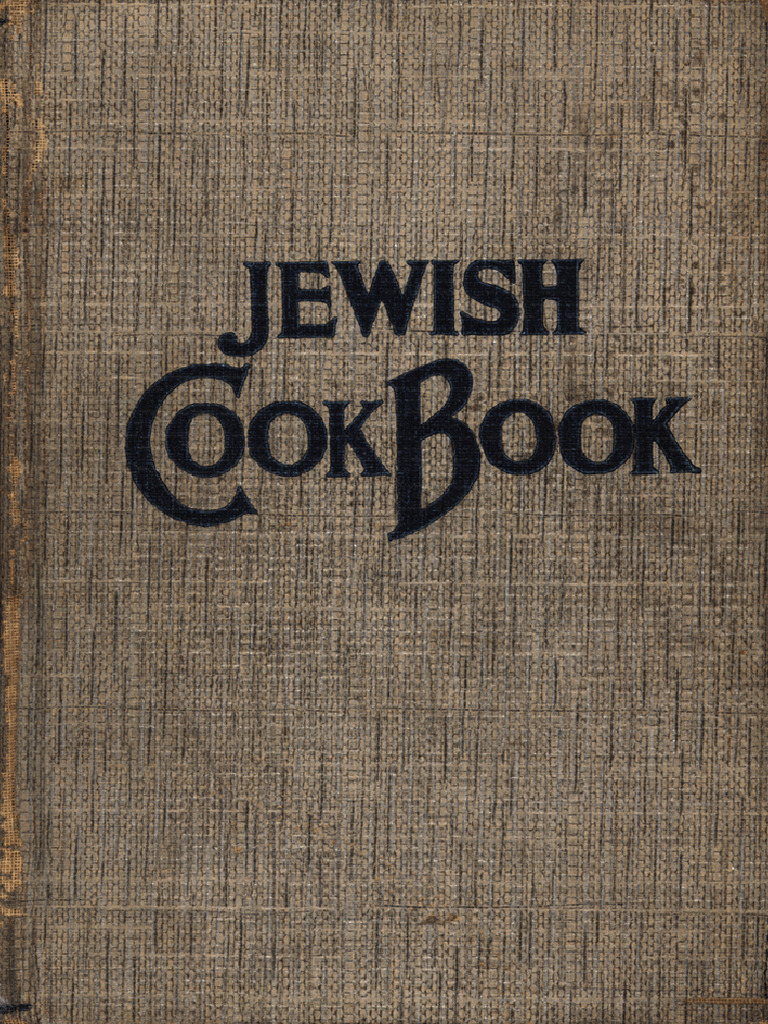 Jewish Cook Book From 1919 | PDF