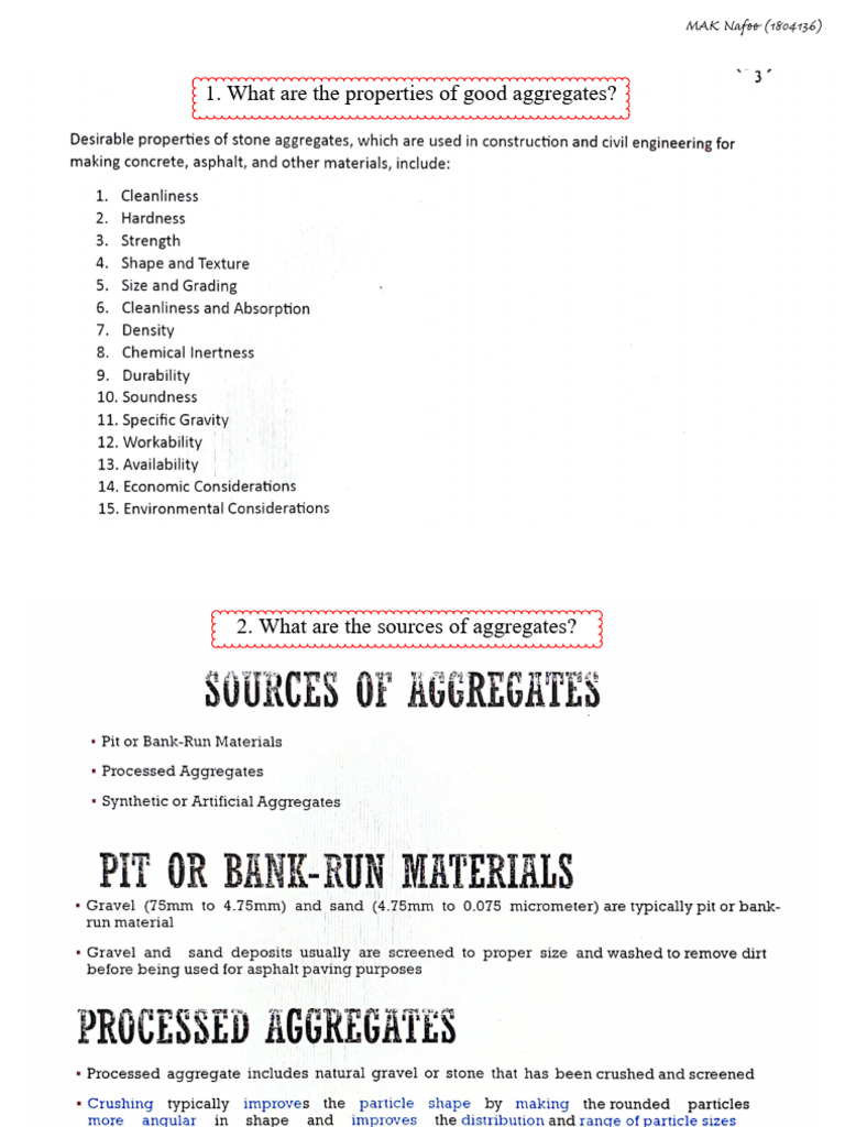 1. Aggregates | PDF