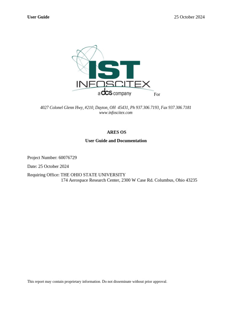 ARES OS User Guide & Documentation | PDF | Microsoft Excel | Comma Separated Values