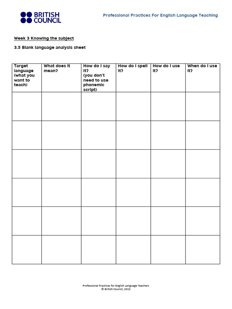 Language Analysis for Teachers | PDF